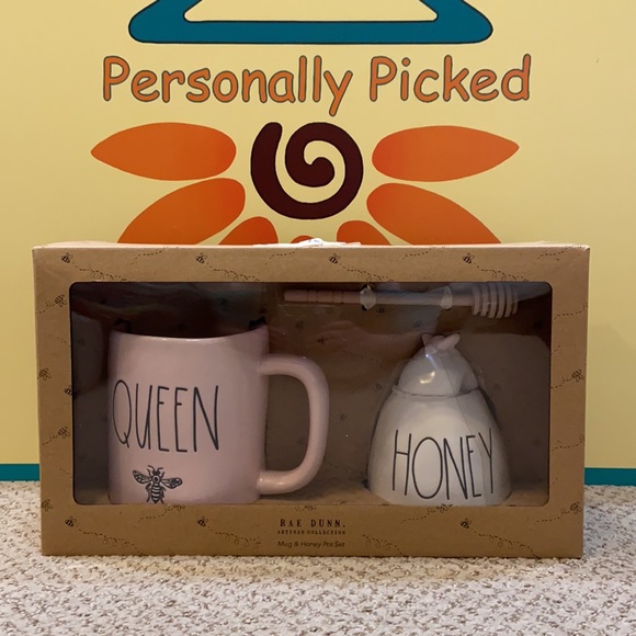Rae Dunn | Kitchen | Rae Dunn Queen Bee Mug Honey Pot Set | Poshmark